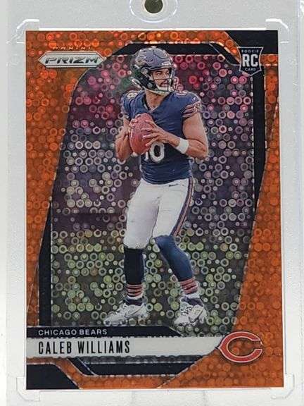 2024 Caleb Williams Orange Disco Prizm Rookie Card - Black And Gold ...