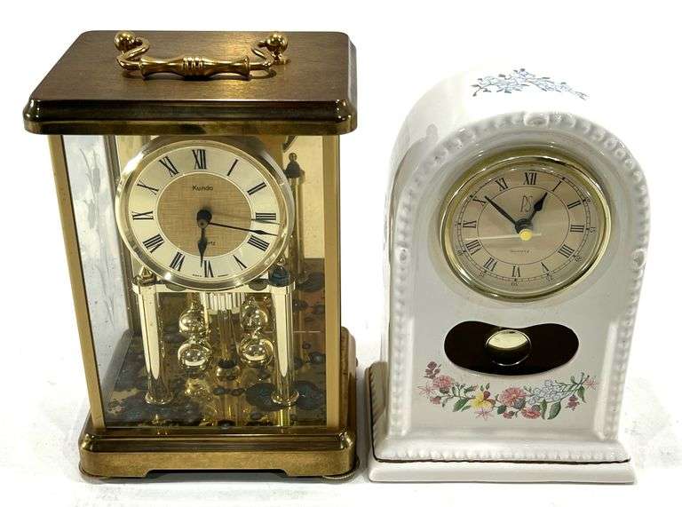 Vintage Kundo Pendulum & Paul Sebastian Mantle Clocks - Black And Gold ...