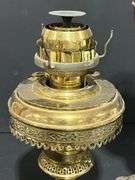 Antique ‘The New Rochester’ & ‘Star’ Brass Oil Lamps - Black And Gold ...