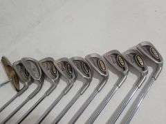 (9) Ping Golf Clubs & A Tiger Shark Putter - Black And Gold Auctions