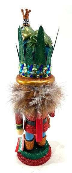Kurt Adler 17” Hollywood Frog Prince Nutcracker - Black And Gold Auctions