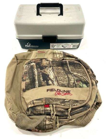 Flambeau Three Tray Fishing Tackle Box & Fieldline Pro Series Backpack ...