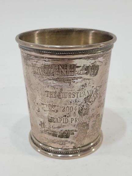 168 Grams Sterling Silver Julip Cup - Black And Gold Auctions