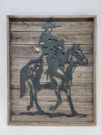 Rustic Metal Cowboy Decor - Black And Gold Auctions