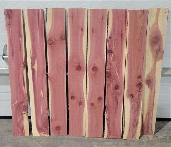 (8) Cedar Boards - Black And Gold Auctions