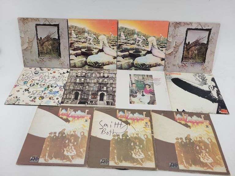 (11) VTG Vinyl Record Albums: Led Zeppelin - Black And Gold Auctions