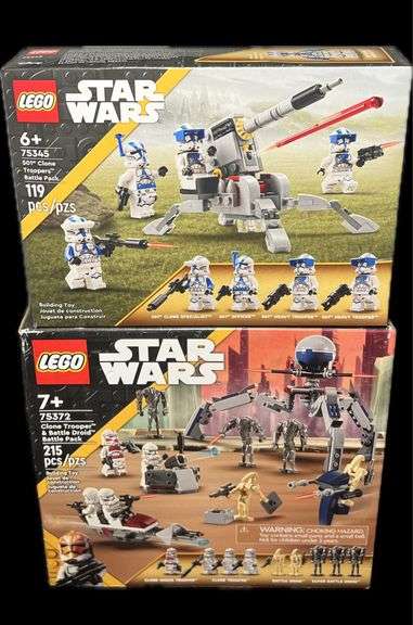 (2) New LEGO Star Wars Sets - Clone Trooper & Battle Droid Battle Pack ...