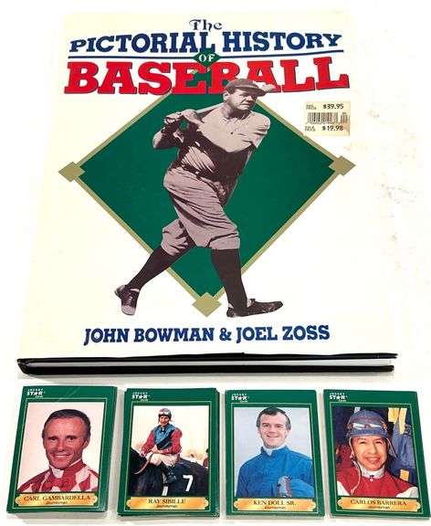 The Pictorial History of Baseball Book & 1991 Jockey Star Cards - Black ...
