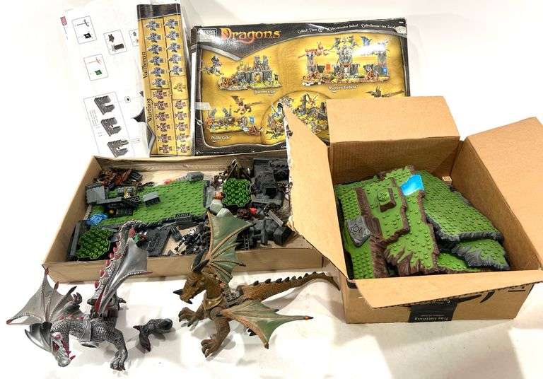 Mega Bloks Dragon Building Sets - Black And Gold Auctions
