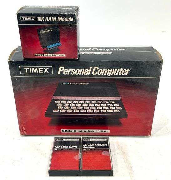 TIMEX Sinclair 1000 Personal Computer w/ 16K Ram Module / The Cube Game ...