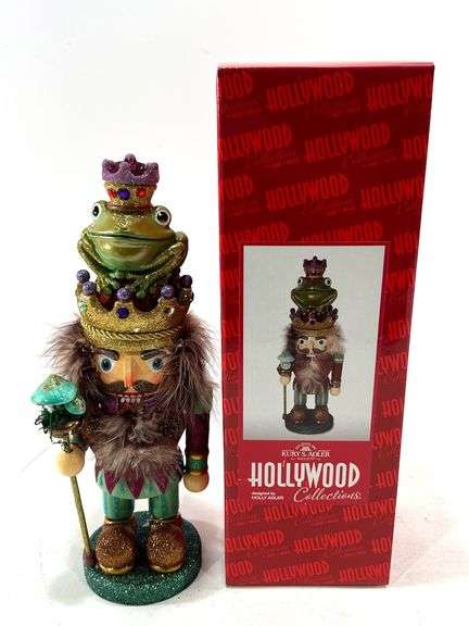 Kurt Adler 15” Hollywood Frog Prince Nutcracker - Black And Gold Auctions