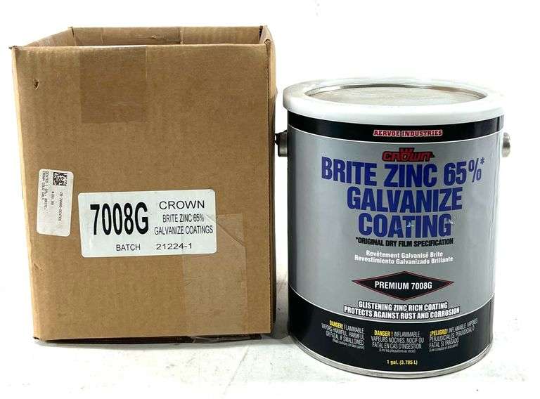 New CROWN Brite Zinc 65% Galvanize Coating - Premium 7008G - Black And ...
