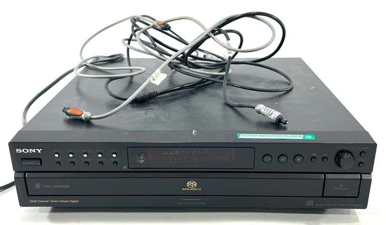 Sony SCD-CE595 5-Disc DSD Format SACD and CD Player - Black And Gold Auctions