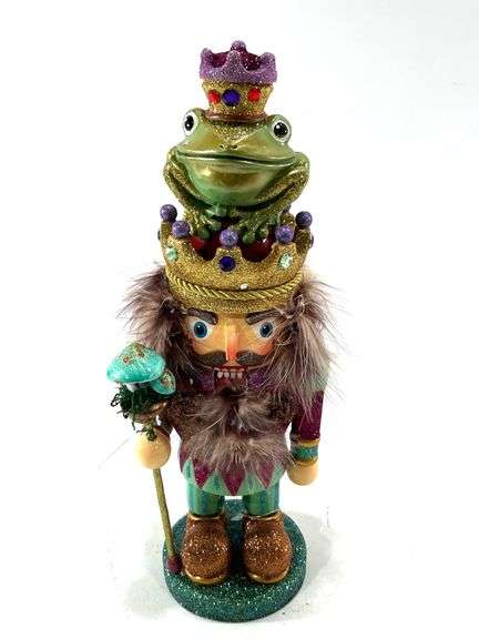 Kurt Adler 15” Hollywood Frog Prince Nutcracker - Black And Gold Auctions