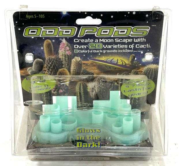 DuneCraft Odd Pods Moonscape Glow In the Dark Cactus Garden - Black And ...