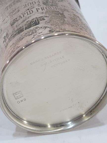 168 Grams Sterling Silver Julip Cup - Black And Gold Auctions