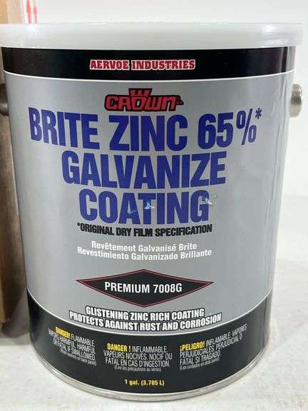 New CROWN Brite Zinc 65% Galvanize Coating - Premium 7008G - Black And ...