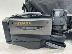HITACHI VM-8300A VHS Movie Camcorder w/ Velbon Tripod & Samsonite Case ...