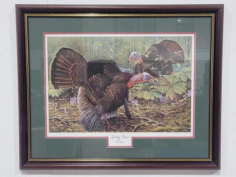 1992 Framed & Signed Terry Hoyt "Spring Duet" 196/370 Print - Black And ...