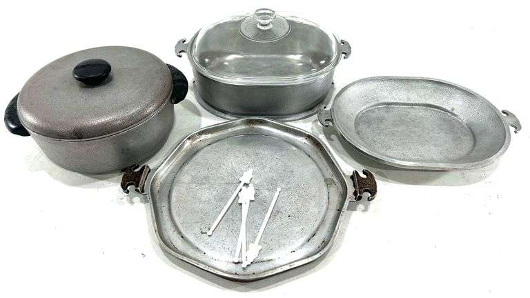 Guardian Service Aluminum Cookware & Platters - Black And Gold Auctions