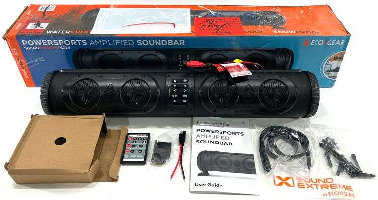 POWERSPORTS SE26 Amplified Soundbar - Black And Gold Auctions