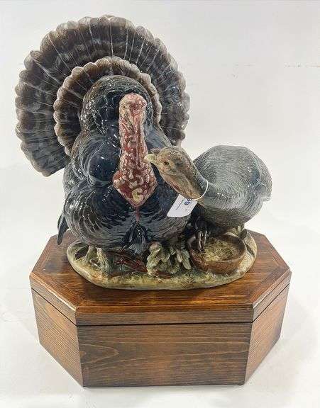 Scarce Lladro Turkey’s Group Turkey Signed Sculpture - Black And Gold ...