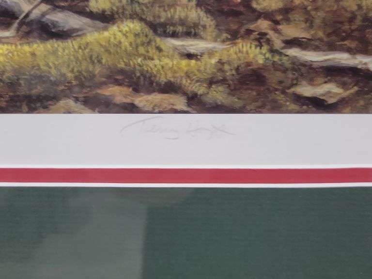 1992 Framed & Signed Terry Hoyt "Spring Duet" 196/370 Print - Black And ...