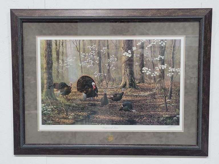Framed & Signed Wilhelm Goebel "Dogwood Lane" 1249/2600 National Wild ...