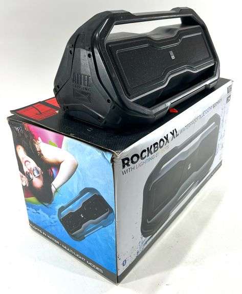 ALTEC ROCKBOY XL Waterproof Bluetooth Speaker - Black And Gold Auctions