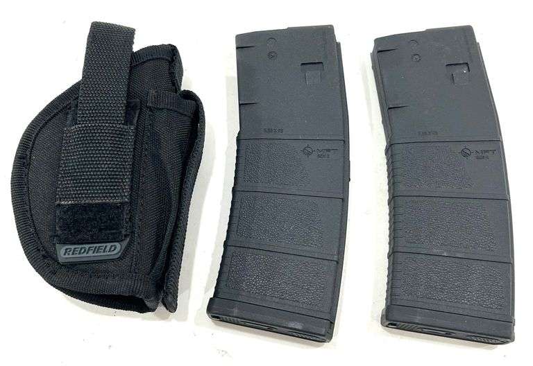 (2) Standard MFT Gen II AR/M4 5.56 x 45 Magazine & RedField Pistol ...