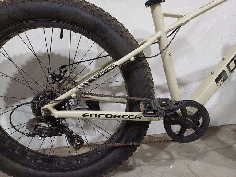 Enforcer Ozone 500 7 Speed Fat Tire Bicycle - Black And Gold Auctions