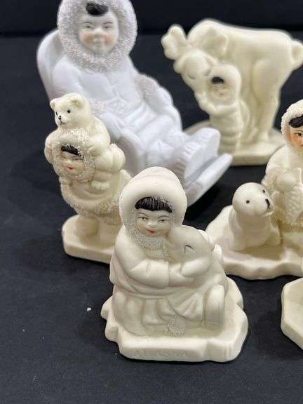Ace Alaska Arctic Kids of Alaska Eskimo Figurines - Black And Gold Auctions