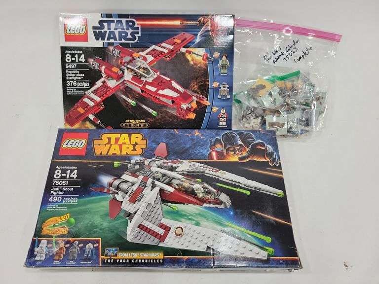 (3) Lego Star Wars Sets: Republic Striker-Class Starfighter, Jedi Scout ...