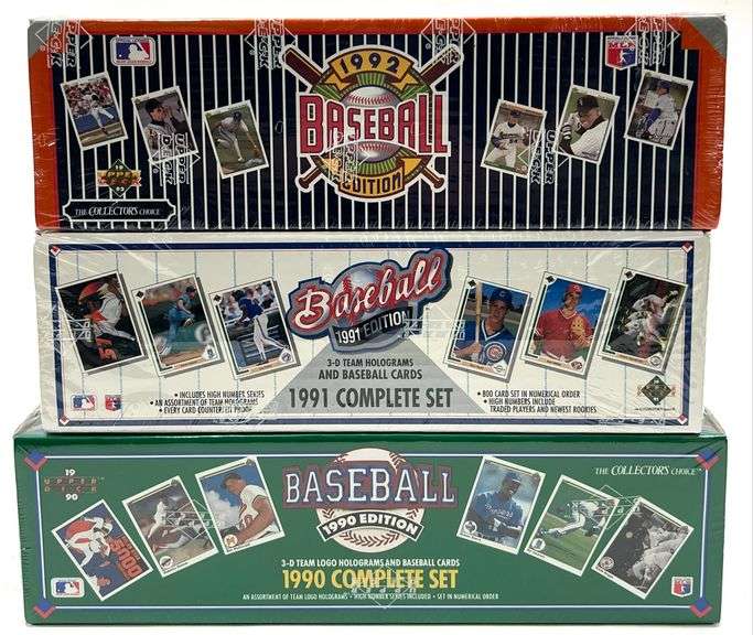 Factory Sealed 1990 - 1992 Upper Deck Baseball Collector Card Sets ...