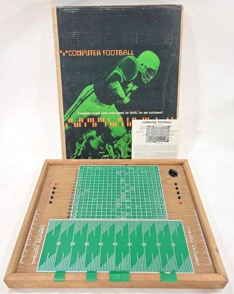 VTG 1971 Computer Football Game - Black And Gold Auctions