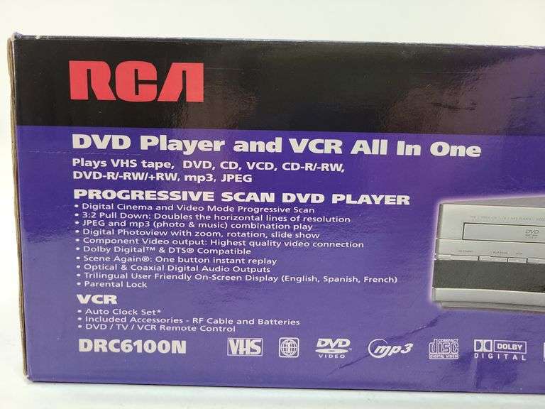 RCA DVD & VHS Player - Black And Gold Auctions