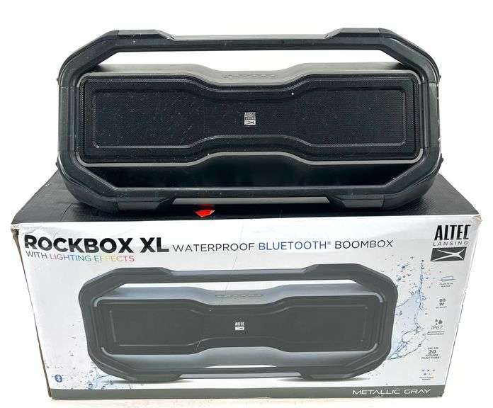 ALTEC ROCKBOY XL Waterproof Bluetooth Speaker - Black And Gold Auctions