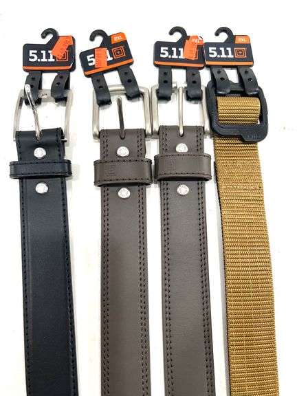 (4) New 5.11 2XL Belts - Black And Gold Auctions