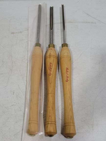 (6)Robert Sorby Woodturning Tools - Black And Gold Auctions