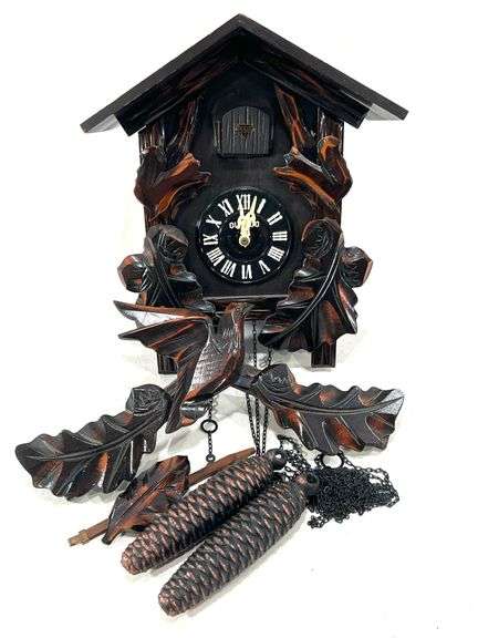 Vintage MIKEN Cuckoo Clock - Black And Gold Auctions