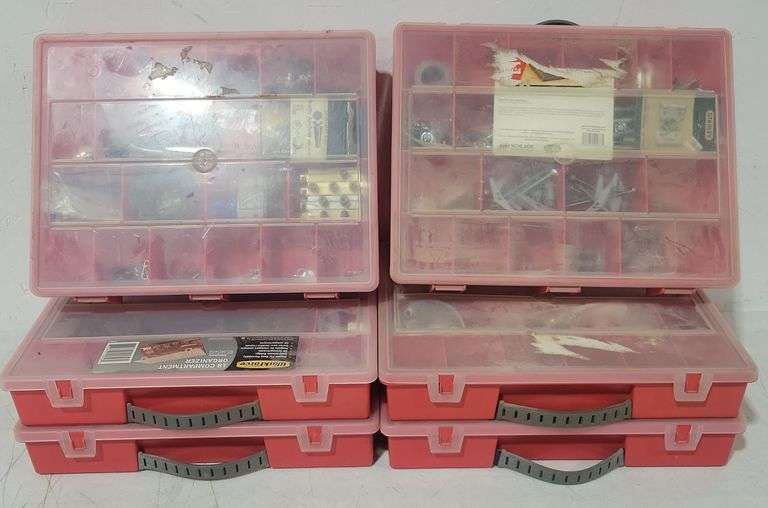 (6) Workforce 18-Compartment Organizer W/Hardware - Black And Gold Auctions