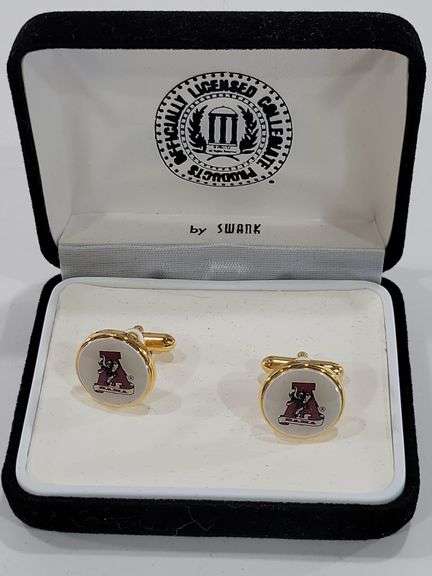 Alabama Crimson Tide Cuff Links - Black And Gold Auctions