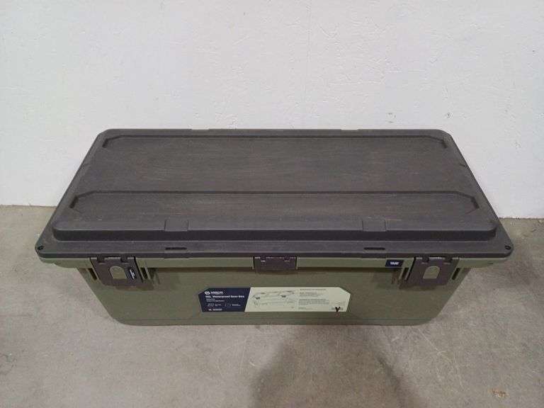 Magellan Outdoors 92L Waterproof Gear Box - Black And Gold Auctions