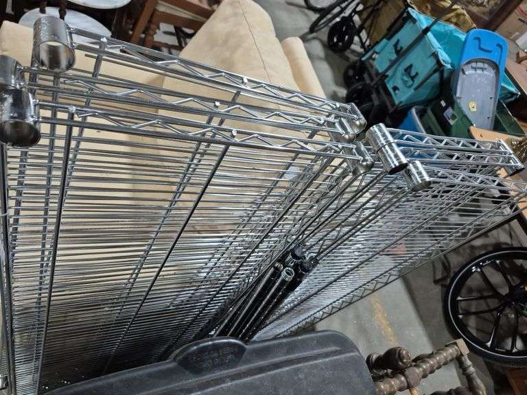 6 Tier Wire Rack Shelf - Black And Gold Auctions