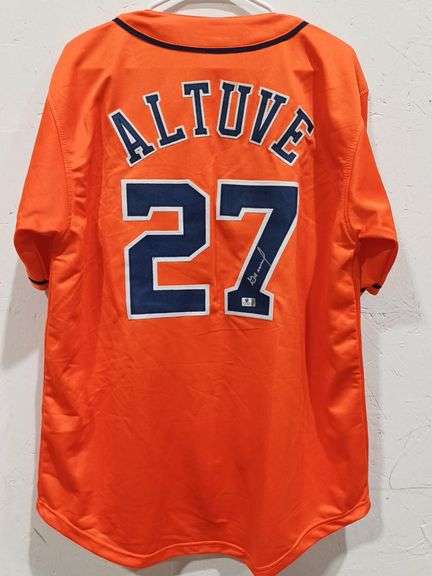 Jose Altuve Signed Houston Astros Jersey Black And Gold Auctions