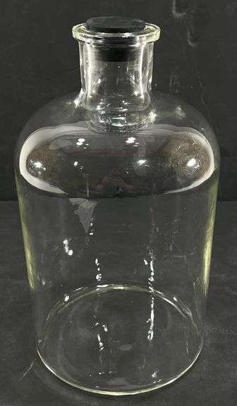 Vintage PYREX 2 Gal Chemistry Bottle - Black And Gold Auctions