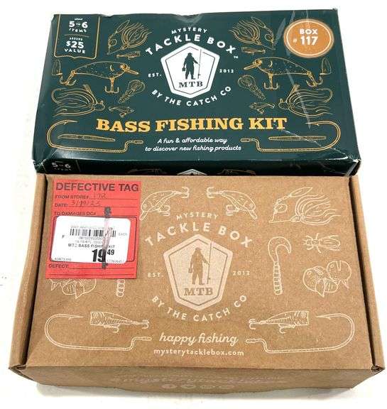 (2) Mystery Fishing Tackle Boxes - Bass Fishing Kits - Black And Gold ...