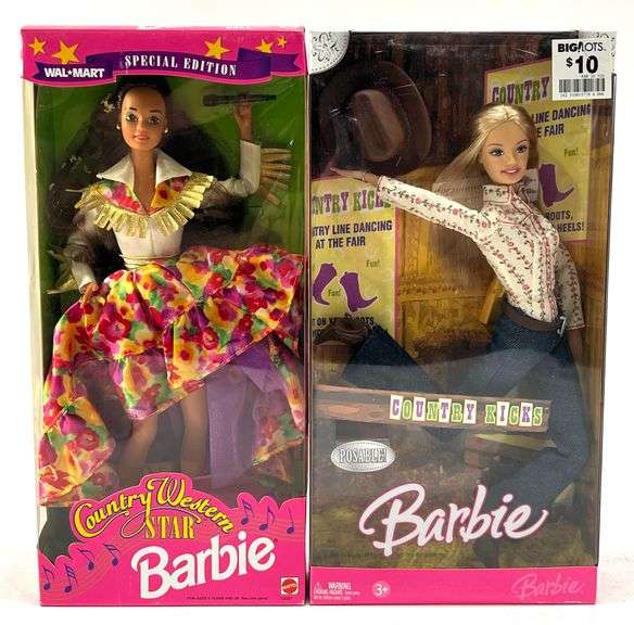 (2) Mattel Barbie “Country Kicks” & “Country Western” - Black And Gold ...