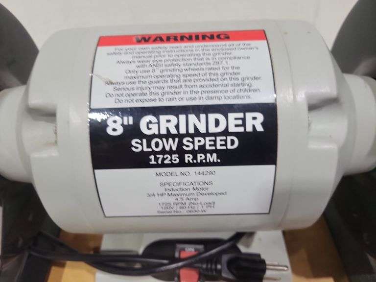 Woodcraft 8" Slow Speed Grinder Model: 144290 - Black And Gold Auctions