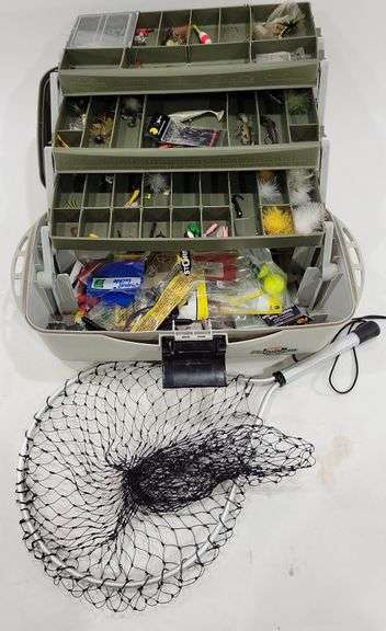 Fishing Supplies: Tackle Box, Lures, Net & More - Black And Gold Auctions